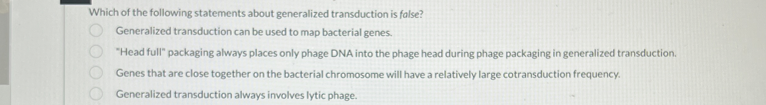 Solved Which of the following statements about generalized | Chegg.com