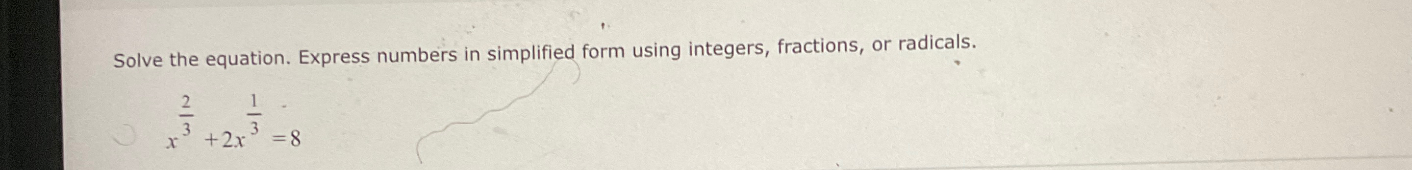 Solved Solve the equation. Express numbers in simplified | Chegg.com