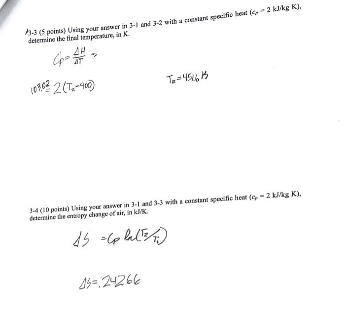 Solved 3. (45 points) A piston-cylinder device contains air | Chegg.com