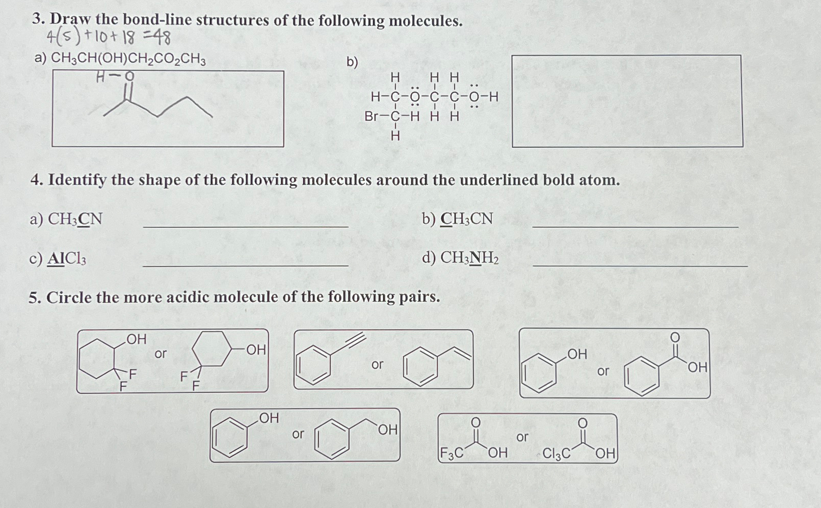 Draw the bond-line structures of the following | Chegg.com