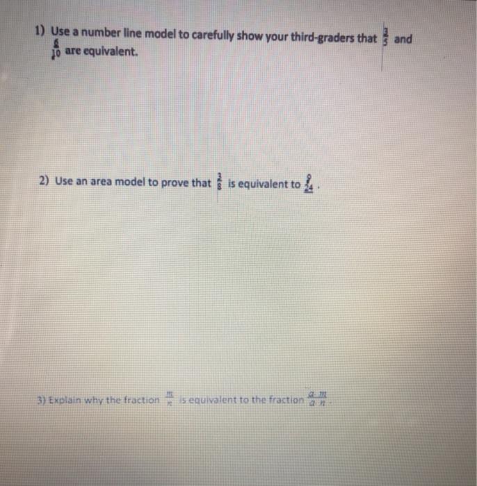 Solved 1) Use a number line model to carefully show your | Chegg.com