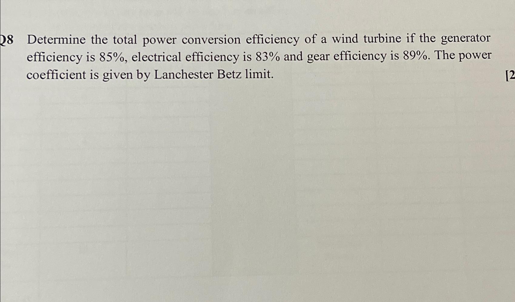 Solved 28 ﻿Determine the total power conversion efficiency | Chegg.com