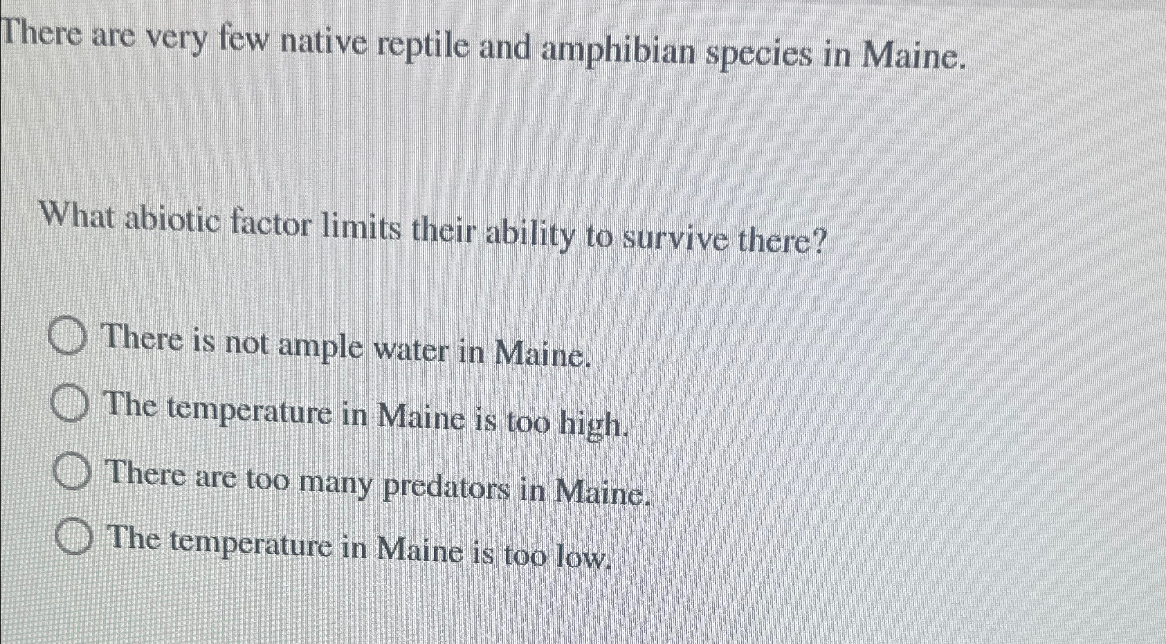 Solved There are very few native reptile and amphibian | Chegg.com