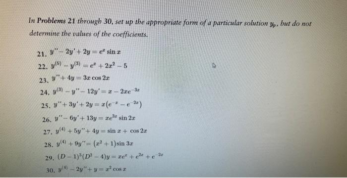 Solved In Problems 21 through 30, set up the appropriate | Chegg.com