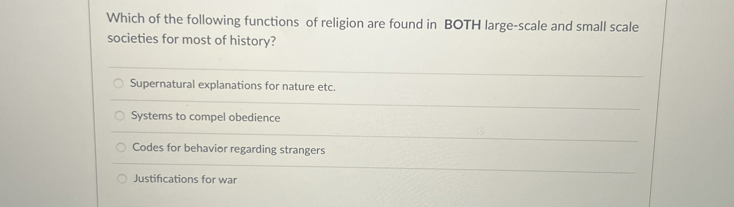 Solved Which of the following functions of religion are | Chegg.com