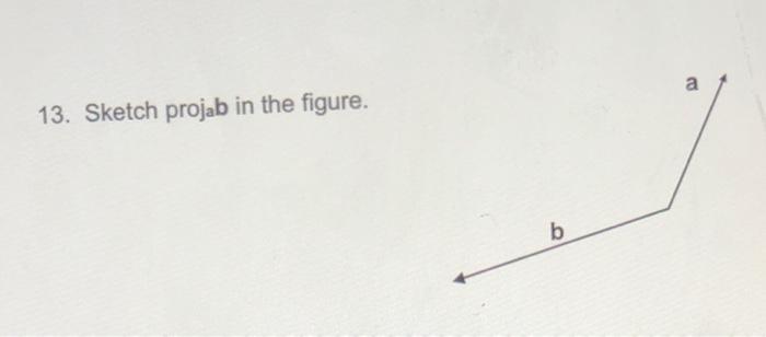 Solved a 13. Sketch projab in the figure. b | Chegg.com