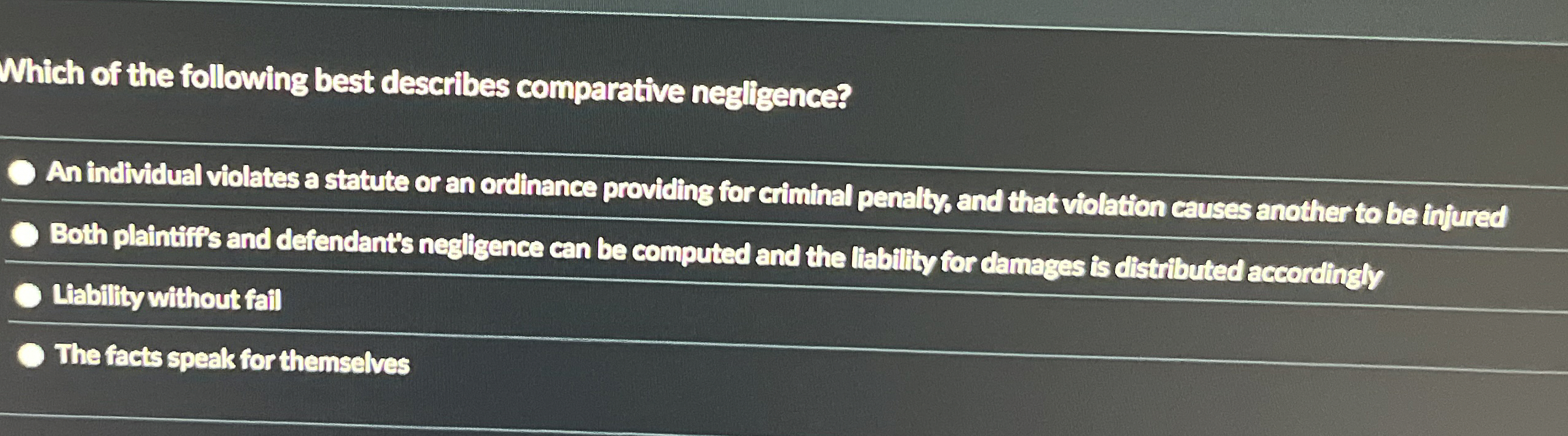 Solved Which of the following best describes comparative | Chegg.com