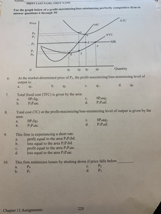 Solved NAME PRINT LAST NAME, FIRST NAME Use the graph below | Chegg.com