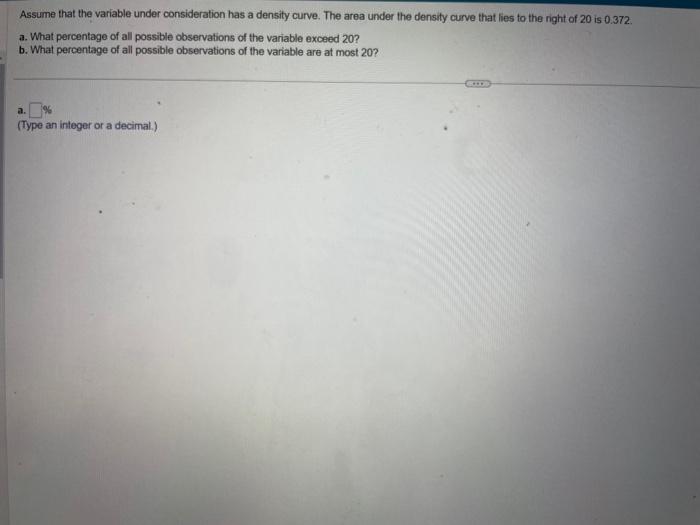 Solved Assume that the variable under consideration has a | Chegg.com