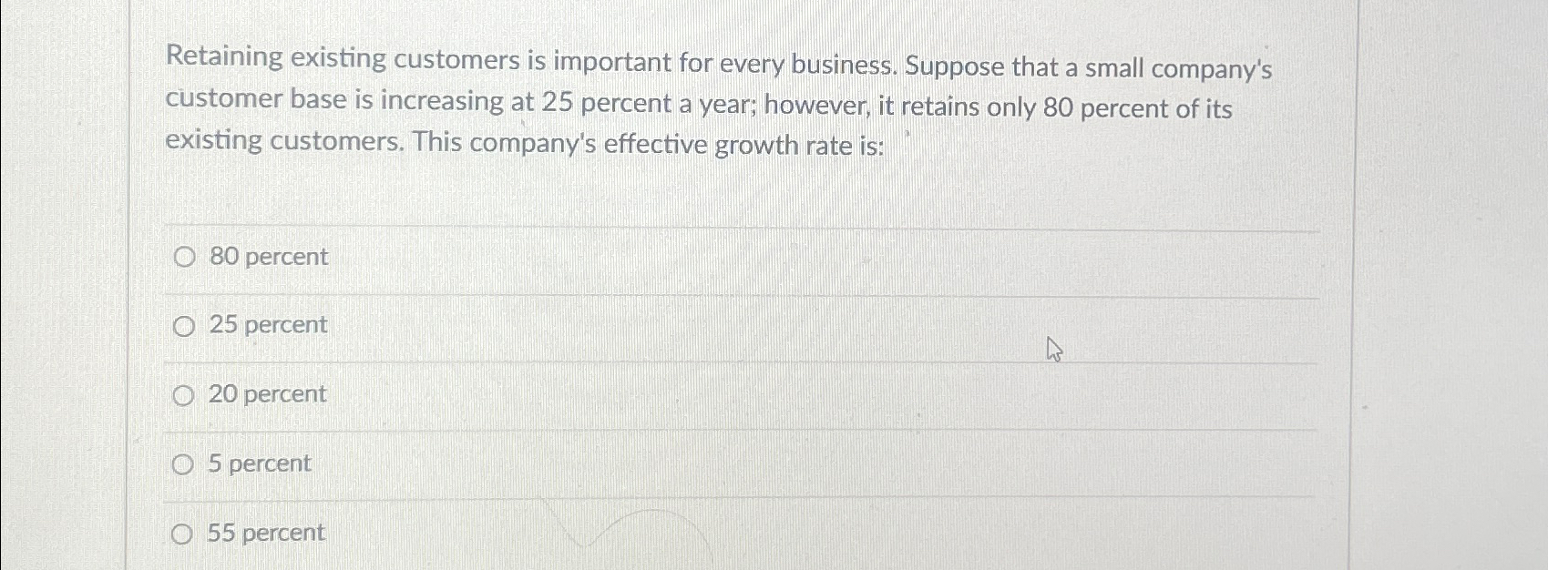 Solved Retaining existing customers is important for every | Chegg.com