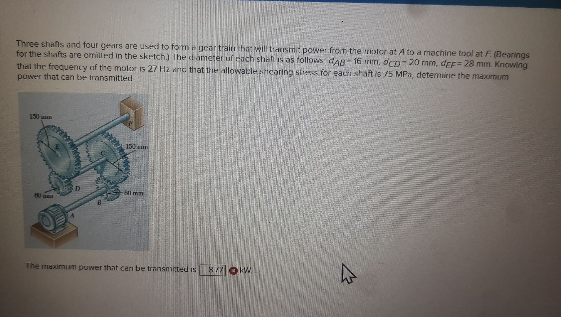 Solved Three shafts and four gears are used to form a gear | Chegg.com