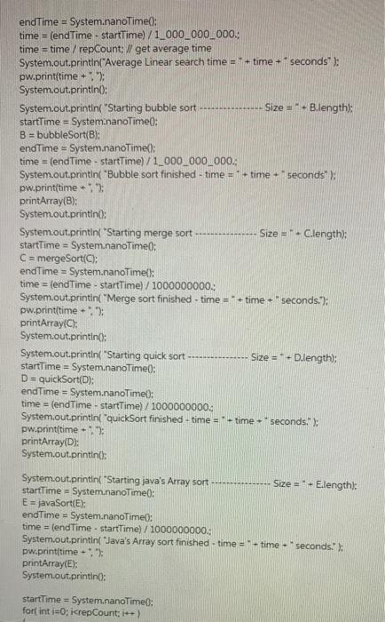 Solved import java.util.Arrays: import java.io. PrintWriter: | Chegg.com