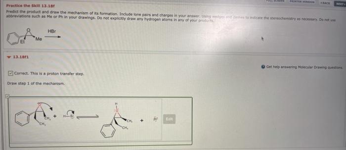 Solved Practice the skill 13.18 Predict the product and draw | Chegg.com
