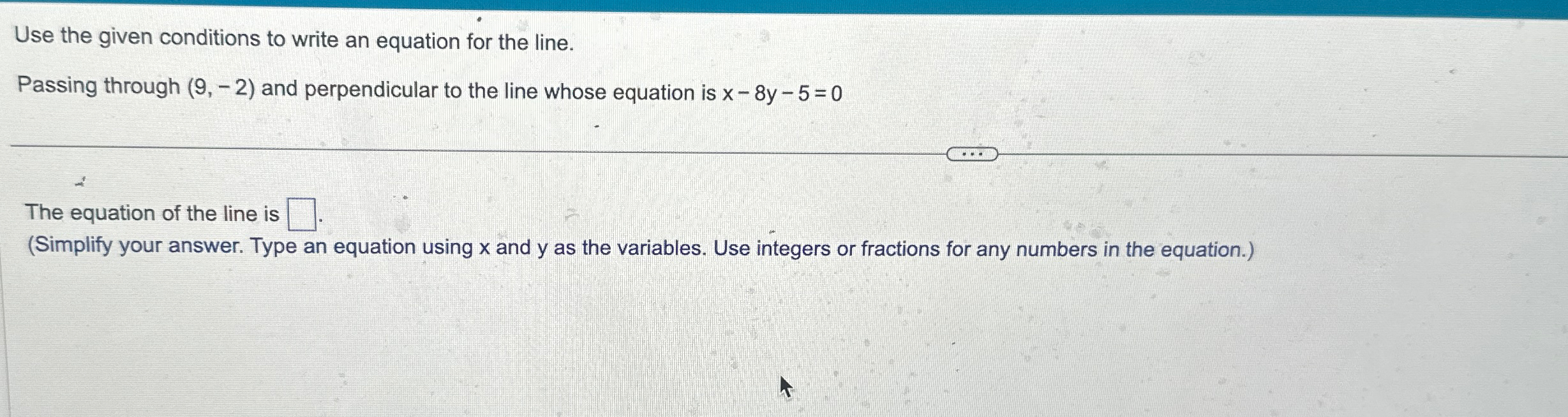 Solved Use the given conditions to write an equation for the | Chegg.com