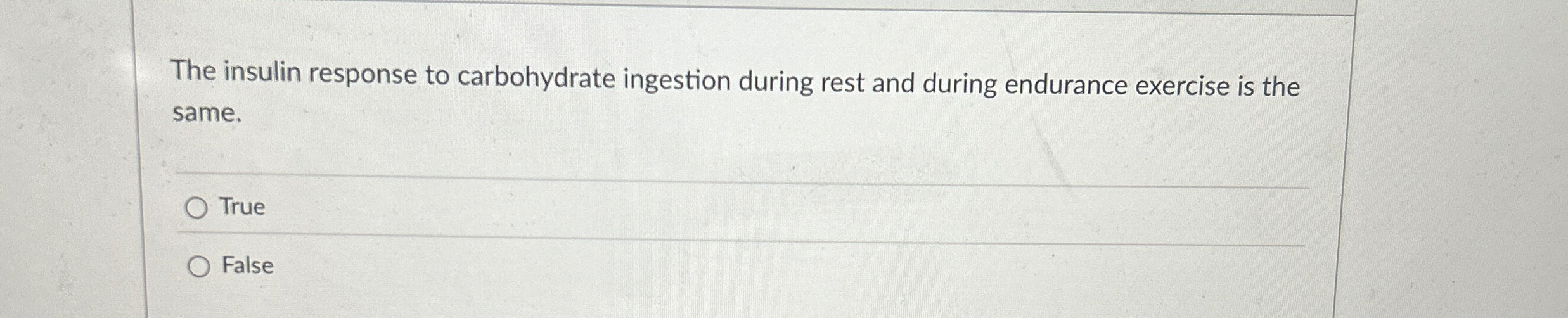 Solved The insulin response to carbohydrate ingestion during | Chegg.com