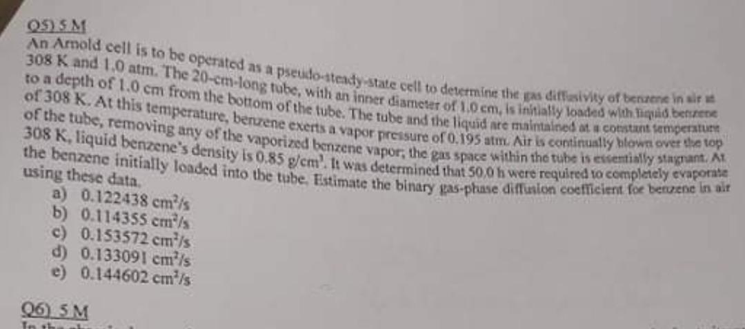 Solved OS) SM An Amold cell is to be operated as a | Chegg.com