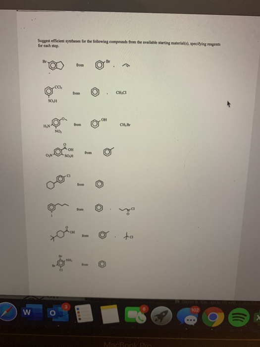 Solved Suggest efficient syntheses for the following | Chegg.com