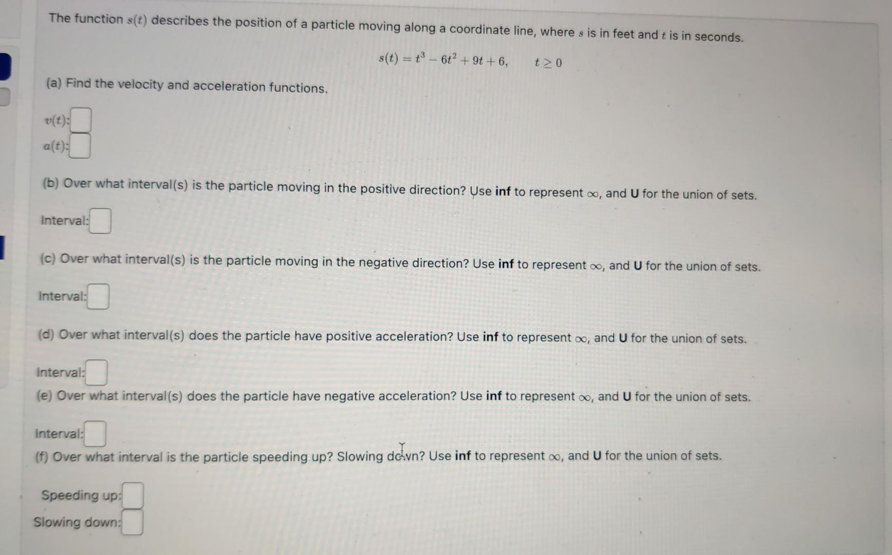 Solved The function s(t) describes the position of a | Chegg.com