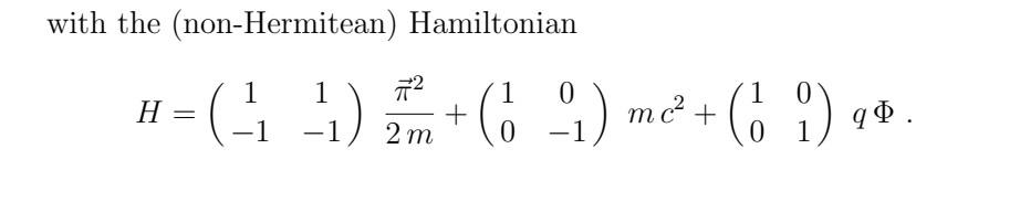 The Klein-Gordon equation with electromagnetic fields | Chegg.com