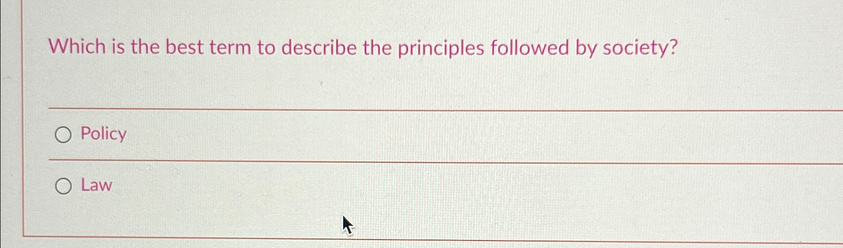 Solved Which is the best term to describe the principles | Chegg.com