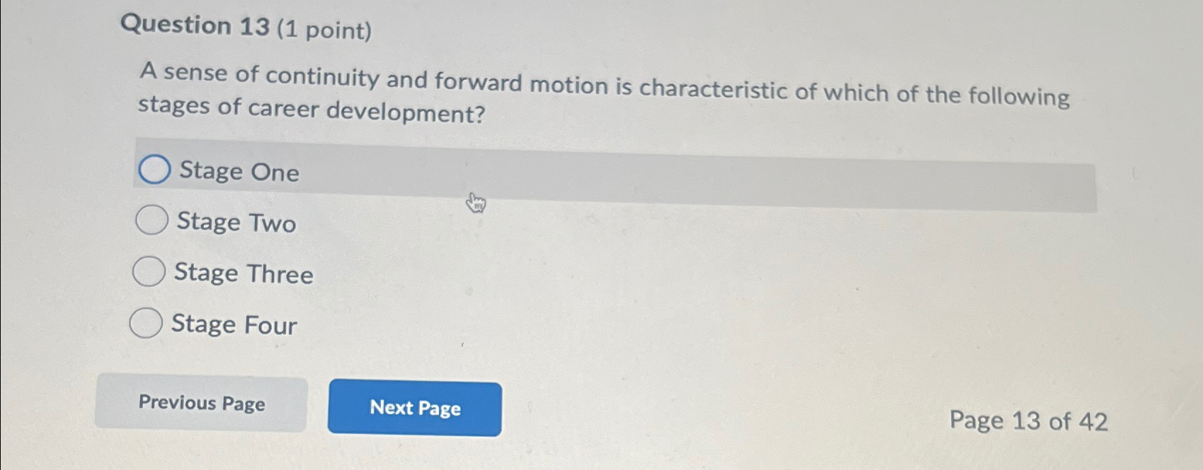 Solved Question 13 (1 ﻿point)A sense of continuity and | Chegg.com