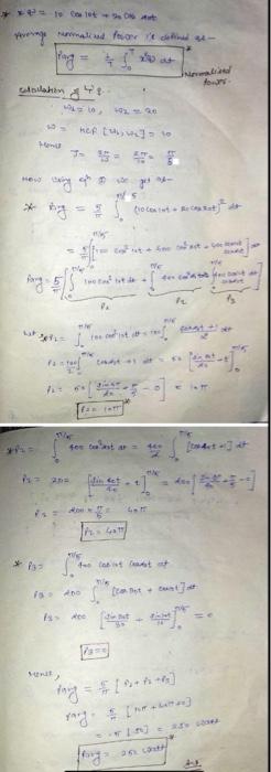Solved 1.4. Using time averaging, find the average | Chegg.com