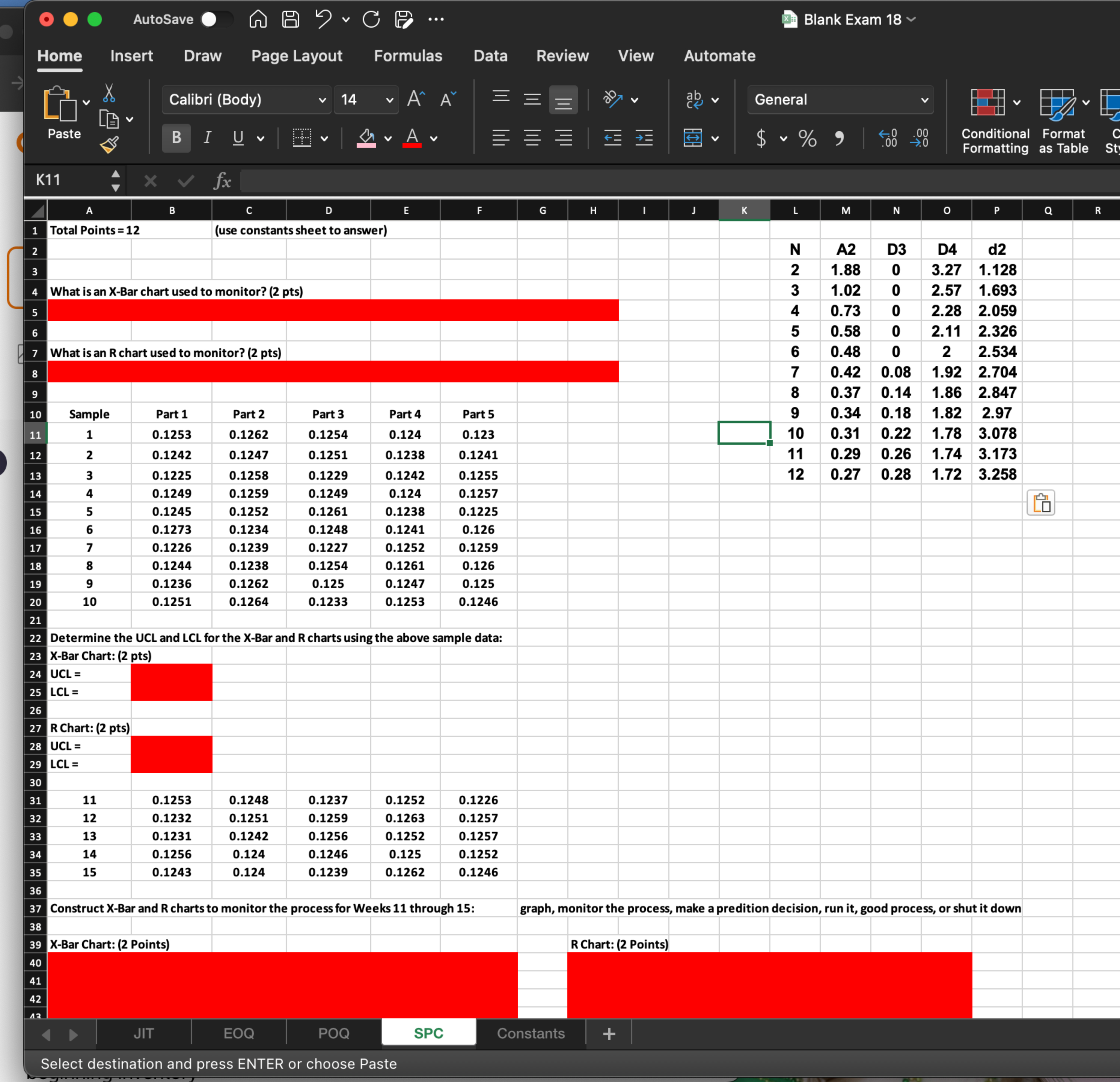 Solved fxpredictionDetermine the UCL and LCL for the X-Bar | Chegg.com