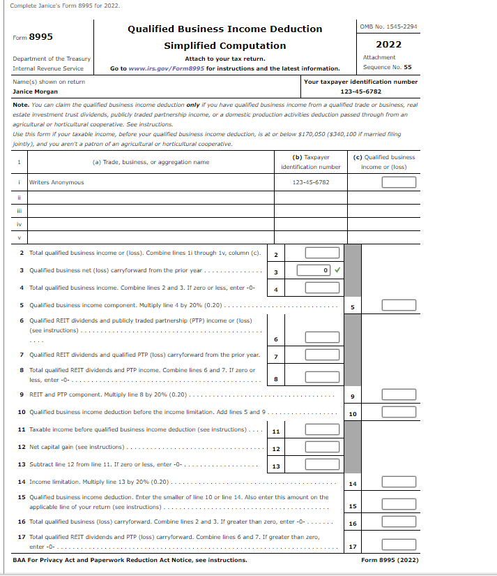 Solved Ch 8 ﻿Tax Return Problem – ﻿Individual (Form | Chegg.com