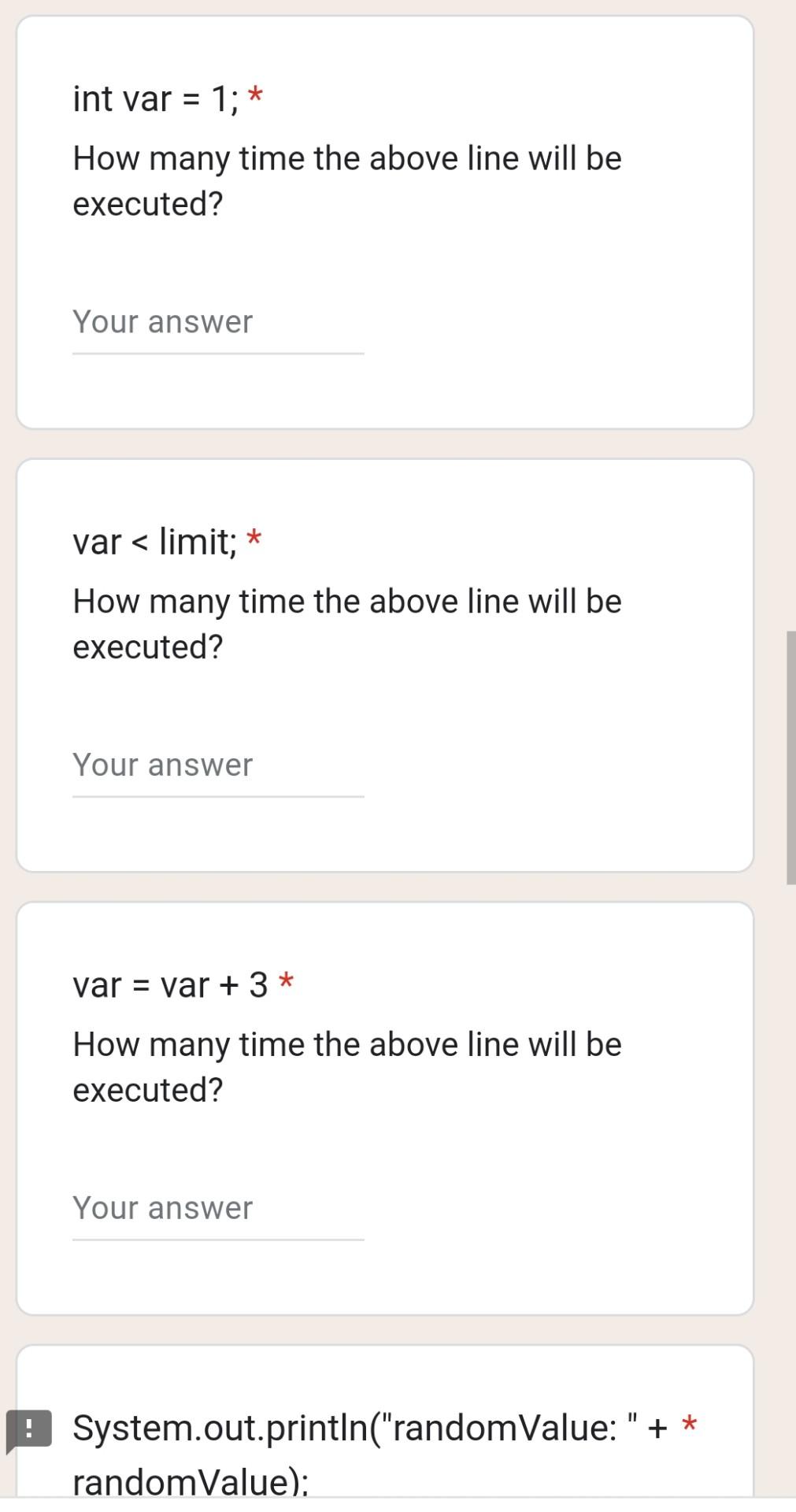Solved Go through the following java code, you will be asked | Chegg.com