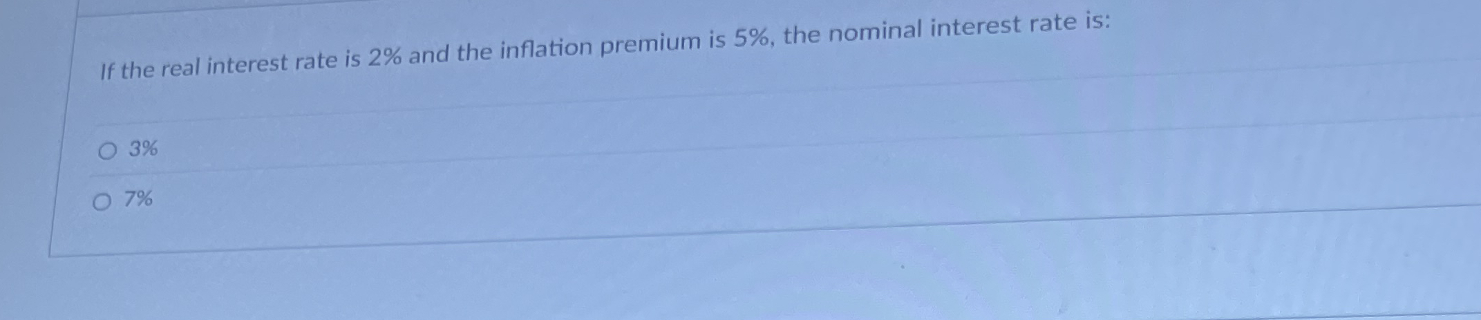 If the real interest rate is 2% ﻿and the inflation | Chegg.com