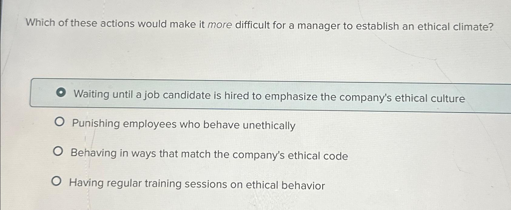 Solved Which of these actions would make it more difficult | Chegg.com