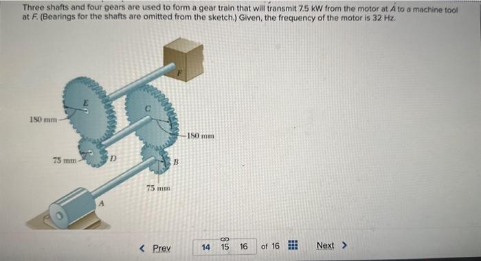 Solved Three shafts and four gears are used to form a gear | Chegg.com