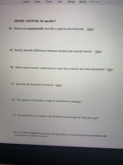 Solved Insert Table Chart Text Shape Media Comment SHORT | Chegg.com