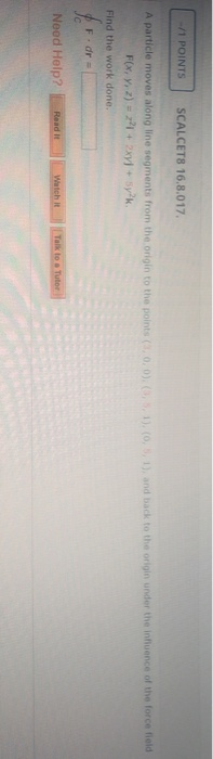 Solved -1 POINTS SCALCET8 16.8.017. . 0,0). 1). (0, 1)and | Chegg.com
