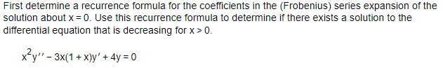 Solved First determine a recurrence formula for the | Chegg.com