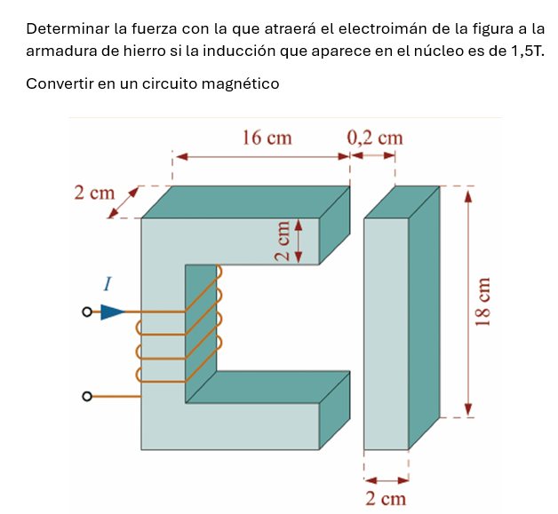 Solved Determine the force with which the electromagnet in | Chegg.com