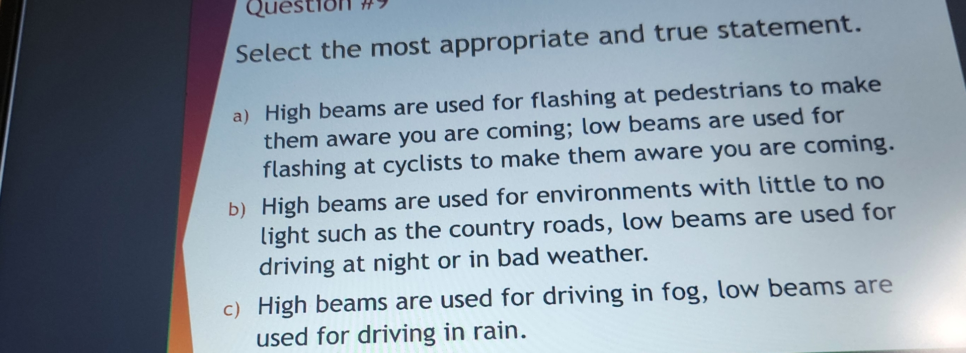 Solved Select the most appropriate and true statement.a) | Chegg.com