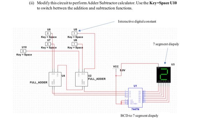 Solved How to set this 2-bit circuit in Multisim and connect | Chegg.com