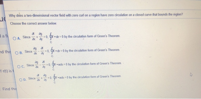 Solved Why does a two-dimensional vector field with zero | Chegg.com