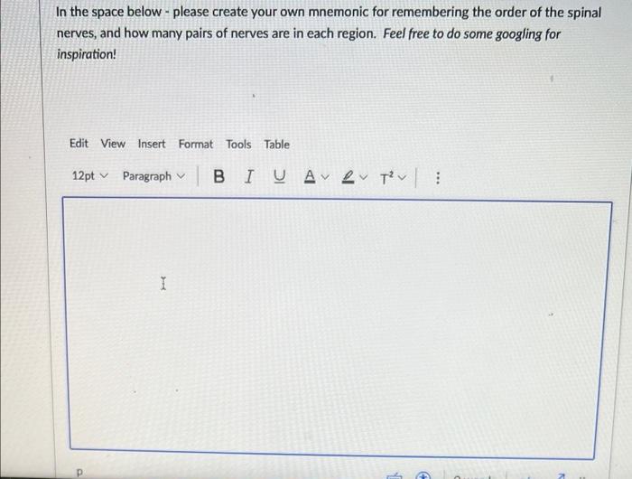 Solved In the space below - please create your own mnemonic | Chegg.com