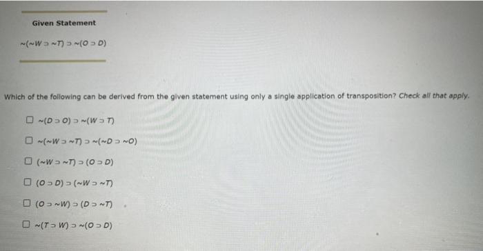 Solved Rules of Replacement - Transposition (Trans)Rules of | Chegg.com