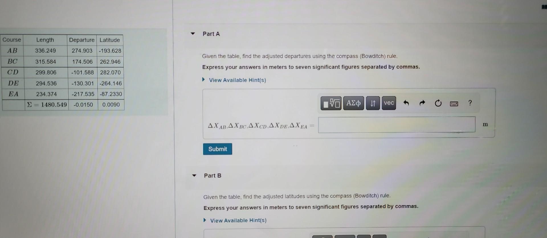 Solved Given the table, find the adjusted departures using | Chegg.com