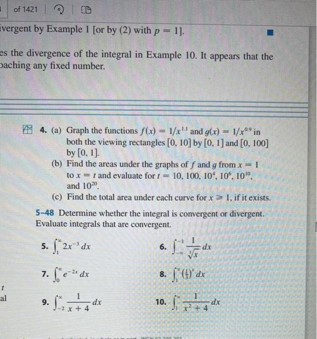 Solved vergent by Example 1 [or by (2) with p=1 ]. the | Chegg.com