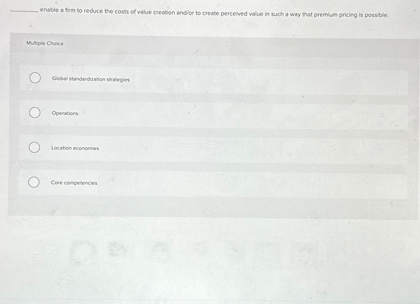 Solved enable a firm to reduce the costs of value creation | Chegg.com