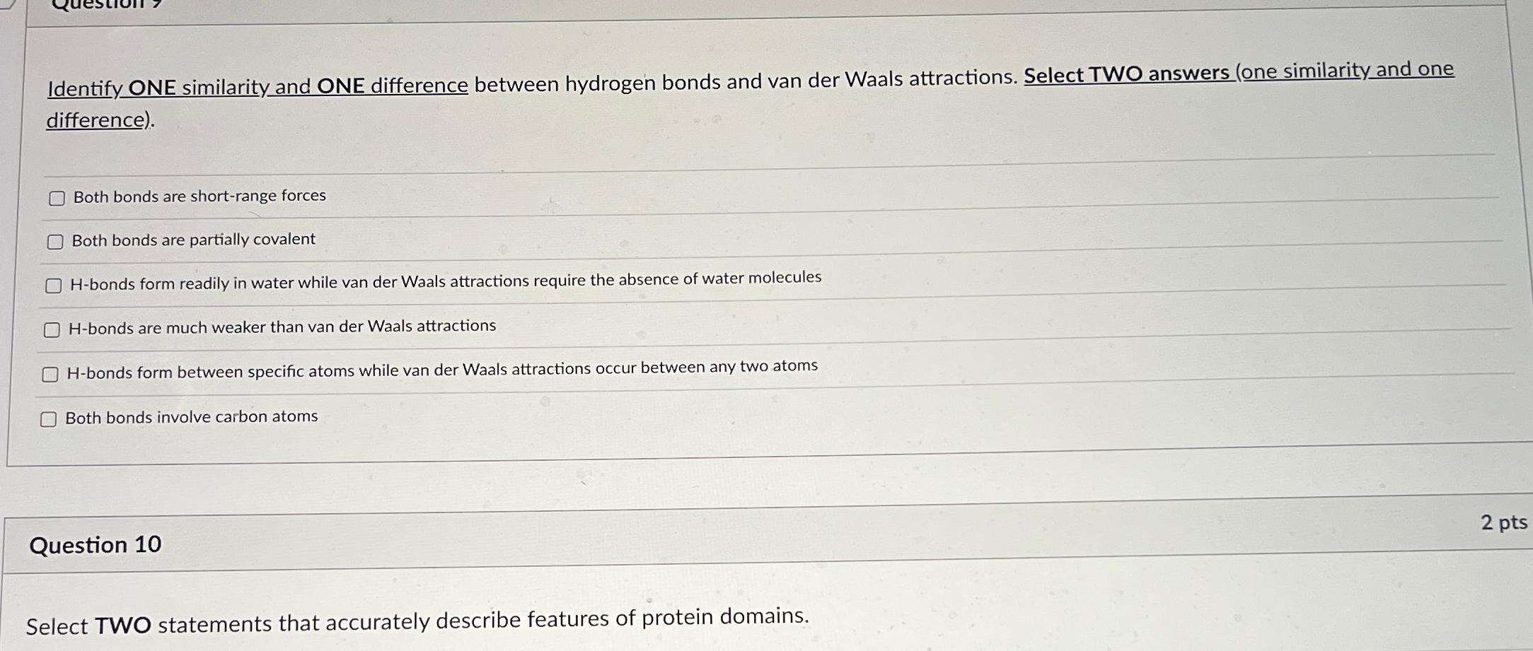 Solved Identify ONE similarity and ONE difference between | Chegg.com