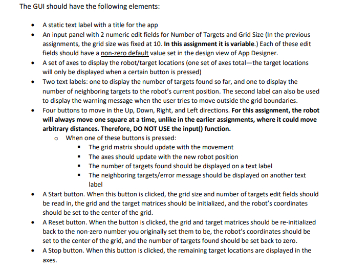 Solved Make a code in matlab for the next exercise:The GUI | Chegg.com