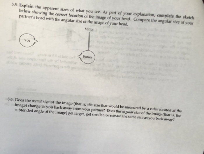 Solved Hayw ot Reflection 5. Angular Size The apparent size | Chegg.com