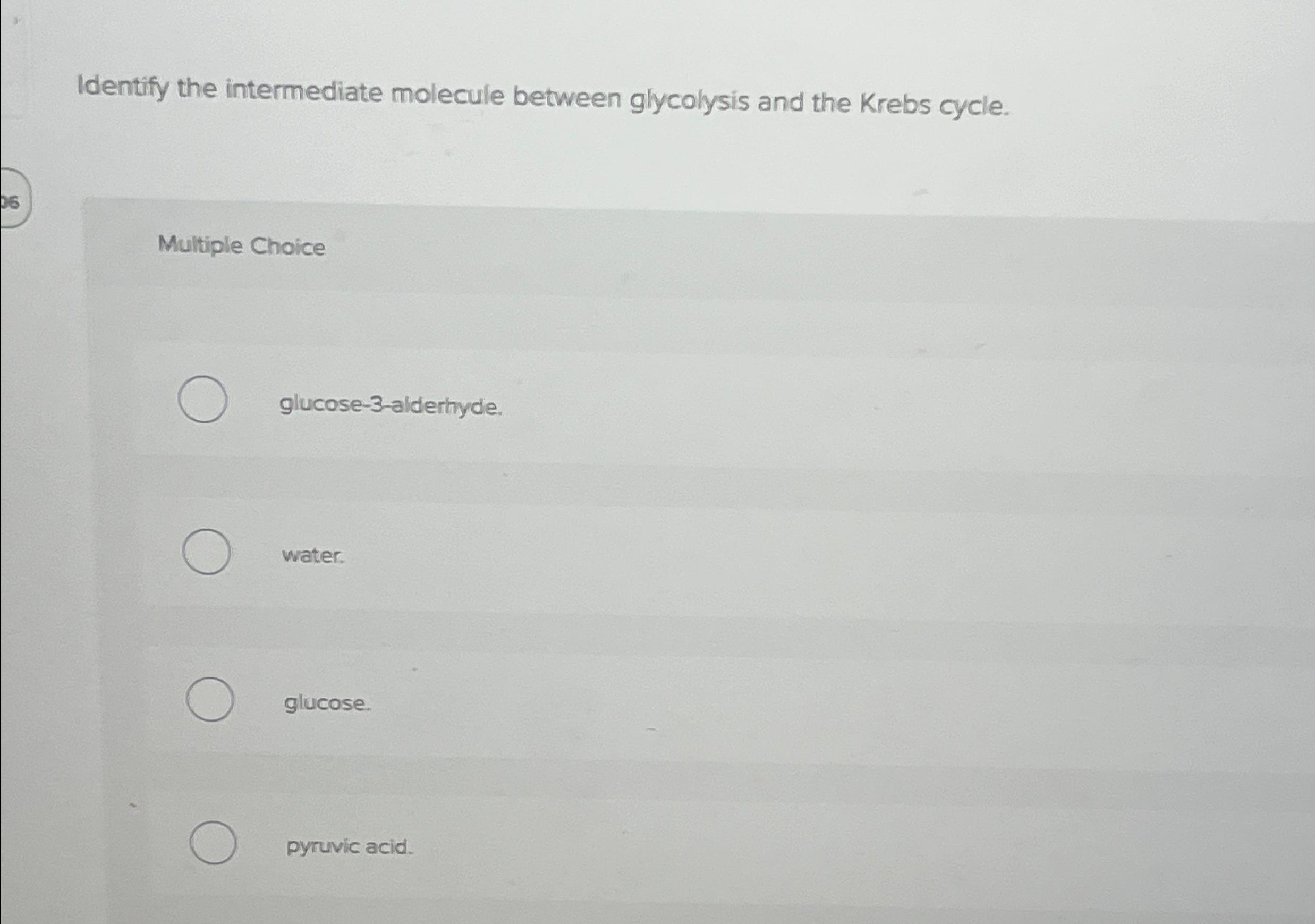 Solved Identify the intermediate molecule between glycolysis | Chegg.com