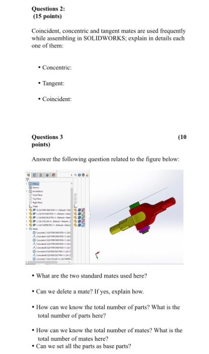 Solved Questions 2: (15 points) Coincident, concentric and | Chegg.com