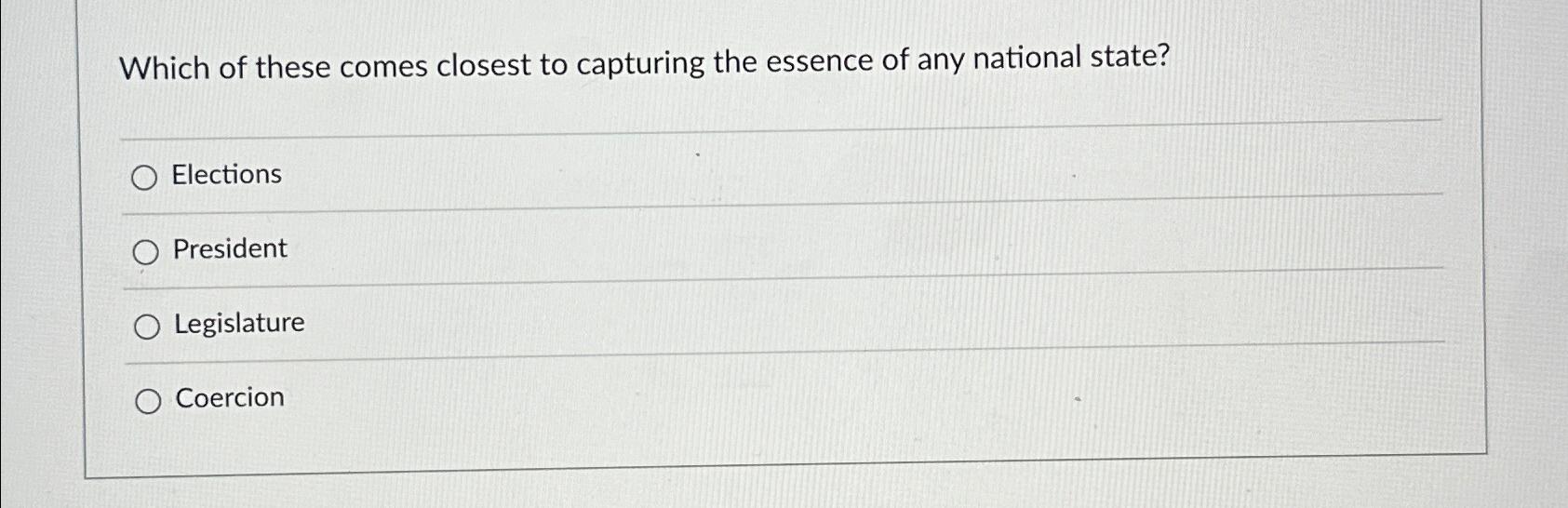 Solved Which of these comes closest to capturing the essence | Chegg.com